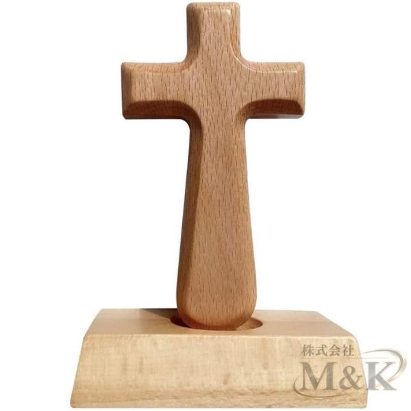 【仕様】：木材で作された十字架、コーナーは磨くプロセス、サイズ約7*2.5*12.5cm(H)。【プレゼント】：十字架はクリスチャンの友達への贈り物が相応しいです。【お祈り用】：クリスチャンは十字架を仰ぎ見ながら、深く祈り、味わえます。【装...