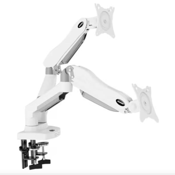 高品質とコストパフォーマンスを兼ね備えたデュアルアームのモニターアームです。この製品は、13インチから30インチまでのモニターに対応し、最大荷重は2〜9kgです。デュアルアーム設計により、マルチスクリーンで使用ができ、マルチタスク処理に最適...