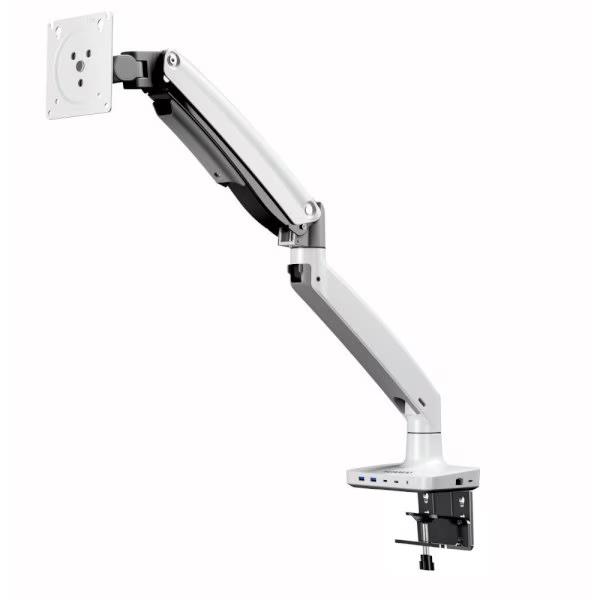 ドッキングステーションベースに多機能接続を備えた高品質なシングルアームのモニターアームです。この製品は、13インチから34インチまでのモニターに対応し、最大荷重は2〜10kgです。クランプ式とグロメット式の二種類の固定方法に対応しており、設...