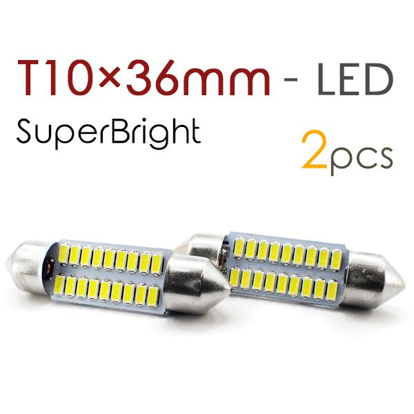 ●T10×36mm-3014-18SMD 白高輝度3014チップを18個搭載の36mmLEDルームランプ球です。車種によってはナンバー灯やフットランプにて使用可能です。動作電圧の幅が広く、ハイブリッドカーにもお使いいただけます。無極性仕様で...