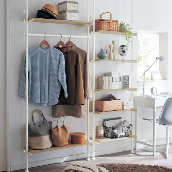 収納 収納用品 つっぱり式ラック つっばりラック 突っ張りラック つっぱり 突っ張り ラック 棚 新生活 衣替え収納 爆買