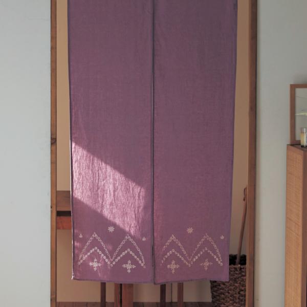 ファブリック カフェカーテン のれん 暖簾 仕切り 目隠し 新生活 ラブザリネン