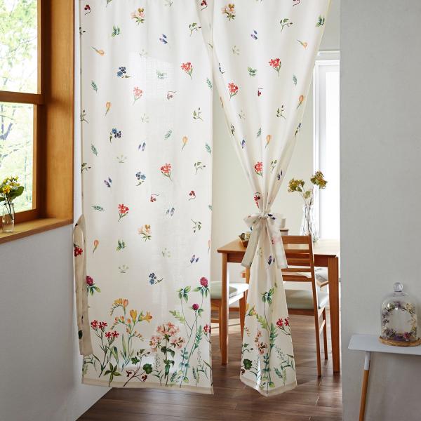 ファブリック カフェカーテン のれん 暖簾 仕切り 目隠し 新生活 爆買