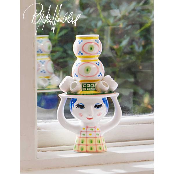 キャンドルホルダー ビヨンヴィンブラッド おしゃれ 北欧 商品詳細【商品名】LADY WITH HAT キャンドルホルダー（ピンク）54052【サイズ】W9 x D7.5 x H16cm       【材　質】セラミック【装　飾】職人による...