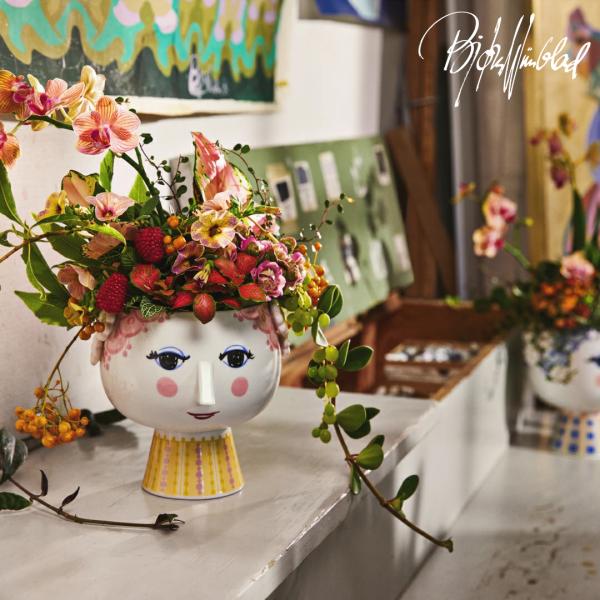 花瓶 フラワーべ―ス ポット ビヨン・ヴィンブラッド Bjorn Wiinblad EVA エヴァ ベース 商品詳細【商品名】EVA Flower Pot（ピンク）56535【サイズ】Φ15.5cm x W14cm x 14.5cm　口径1...