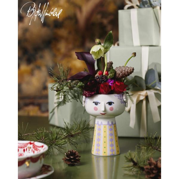 花瓶 フラワーべ―ス ビヨン・ヴィンブラッド Bjorn Wiinblad EVA エヴァ ベース 商品詳細【商品名】EVA Flower Vase （ラベンダー）56536【サイズ】Φ10cm x W10cm x 15cm  口径8cm【...