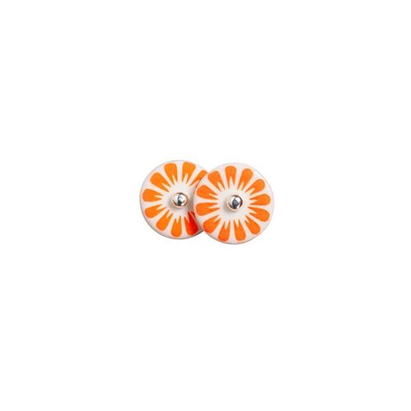 【カラー】オレンジ【サイズ】直径：約8mm【材　質】磁器　ステアリングシルバー925 【生産国】デンマーク【ブランド】Scherning/シェアニング■ギフトボックスに入れてお届け致します。（ファッション > 腕時計、アクセサリー &...