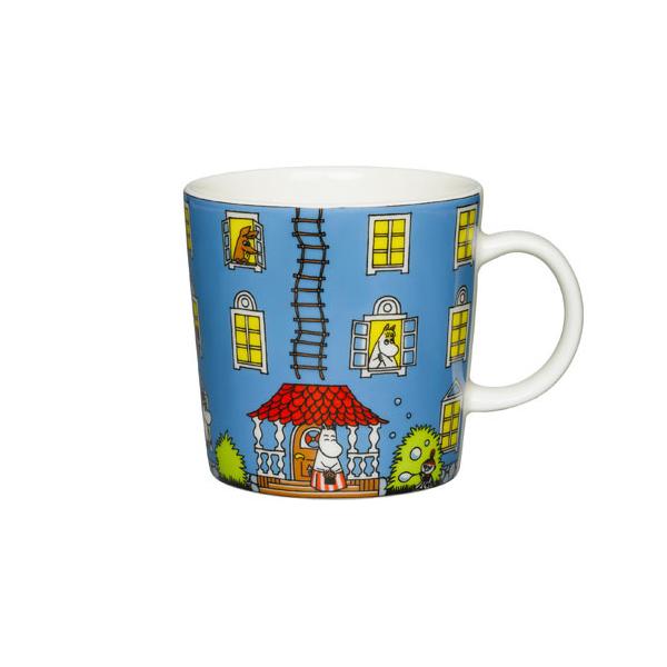 ARABIA Moomin Mug Moominhouseシリーズ：ムーミンデザイン：Tove Slotte (トーベ・スロッテ)サイズ：W110×φ80×H80mm容量：約280ml材　質：磁器、紙セット内容：マグカップ × 1、紙製の蓋...