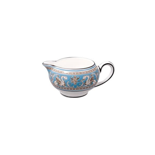 WEDGWOOD FLORENTINE TURQUOISEシリーズ：フロレンティーンターコイズサイズ：約W115×φ60×H55mm(150cc)材　質：ファイン・ボーンチャイナ製 セット内容：クリームポット × 1原産国：イギリス製(Ma...