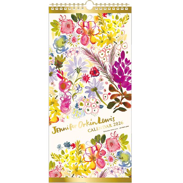 スケッチブックに描きためたドローイングが魅力のアーティスト。ニューヨークを拠点に活躍中。※法律の改正等により、祝日・休日等が変更になる場合がございます。サイズ：340×160mm13枚つづり※金箔入り、リング仕様、キリトリ加工カレンダーは、...