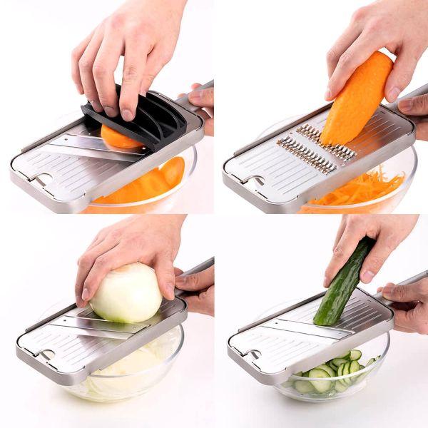 驚くほどスムーズな切れ味。洗いやすく安全に収納できる極刃スライサー商品番号： DH3357色：シルバー材質：【本体】ステンレススチール　　　【プレート】ステンレススチール（刃部ステンレス刃物鋼）　　　【指ガード】ポリプロピレン（耐熱温度10...