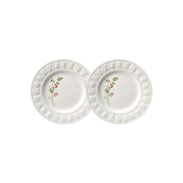 WEDGWOOD QUEEN'S WARE FESTIVITY RASPBERRYシリーズ：フェスティビティ ラズベリーサイズ：約φ208×H20mm、リムを除いた部分の直径：約130mm材質：クイーンズウエア(硬質陶器)セット内容：プレー...