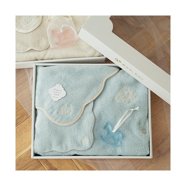 【ベルビーアンファン】Nuage オーガニックコットン　MokuMoku バスポンチョタオル４点セットサイズ／バスポンチョタオル750×750mmループタオル300×300mmミニタオル180×180mmラトル65×55mm生産／中国企画・...