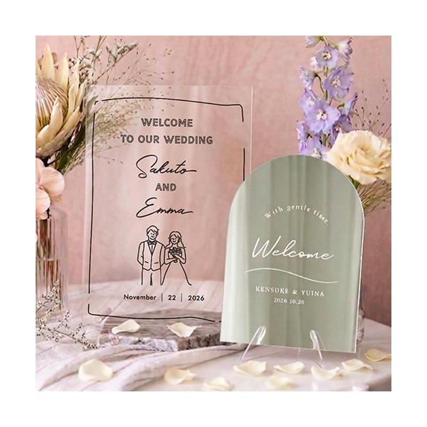 ウェディング 結婚式 パネル印刷 プレ花嫁 ウェディング小物 ウェルカムスペース 結婚準備 二次会 前撮り ギフト 名入れ 名前入り プレゼント 記念日 シンプル オーダーメイド◆SPECSIZE：A4/W210×D3×H297mmA3/W...