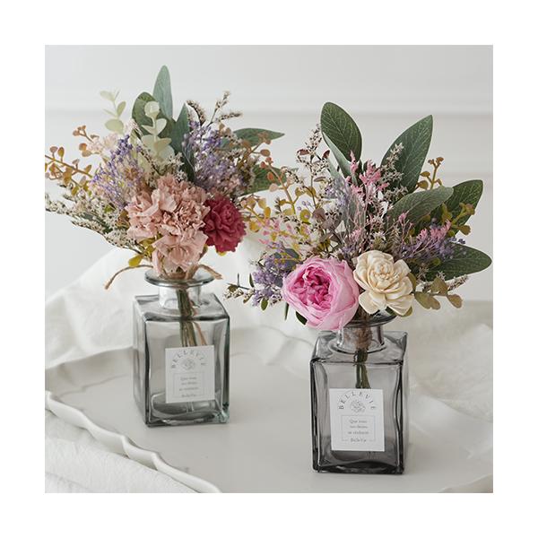 【発売日：2022年02月21日】◆商品名Petit Champetre bouquet　「プティシャンペトル ブーケ」 ◆主な商品・材料＜プリザーブドフラワー＞丸バラ、カーネーション＜ドライフラワー＞モリソニア、タタリカ＜アート＞ユーカリ...