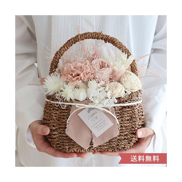 プリザーブドフラワー パニエ・ド・フルール（Panier de fleurs） ◆主な商品・材料【プリザーブドフラワー】ローズてまり、フーセンポピー、シルバーデージー、ミニカスミ草、アジサイ、ラグラス、ニゲラオリエンタリス、プルームリード、...