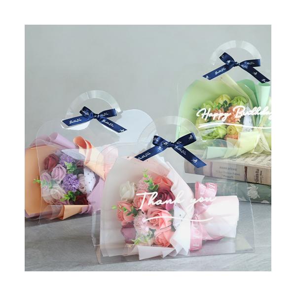 【発売日：2022年03月07日】◆商品名ソープフラワー クリアバッグブーケ ◆主な商品・材料石鹸・紙・PVC樹脂・ポリエステル・スチール製◆サイズバッグSIZE：約W340×D104×H290mm◆納期メッセージシール「定型」ご希望の場合...