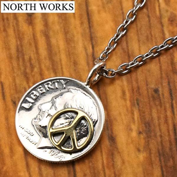 ●アメリカのヴィンテージコインを中心に、世界中から集めた素材を手作業でアクセサリーに再生させる東京・福生発のハンドメイドアクセサリーブランド。●ヴィンテージの10セント銀貨(ダイム硬貨/リバティコイン)に、真鍮製のピースマークを配したネック...