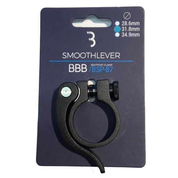 （BBB）ビービービー シートポストクランプ　 スムーズレバー [BSP-87] インテグレーテッドデザインのQRシートクランプカラー：ブラック●太腿やウェアに引っかからないデザインのクイックリリースシートクランプ。●6061 T6アルミニ...