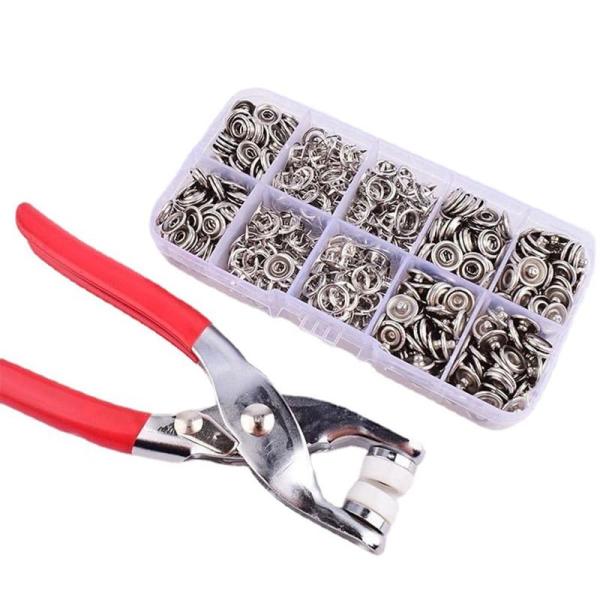 【商品名】　VIVIZHWH スナップボタン プラスナップ ホックボタン スナップボタン 打ち具 収納ケース付き 100個入り★★ラッピングについて★★当店ではラッピングは承っておりません。ご了承くださいませ。★★サイズ・カラーの指定につい...