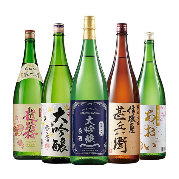 全国5酒蔵至福の飲みくらべ一升瓶5本組＜第5弾＞種別：大吟醸酒・純米吟醸酒内容量：1800ml×5本
