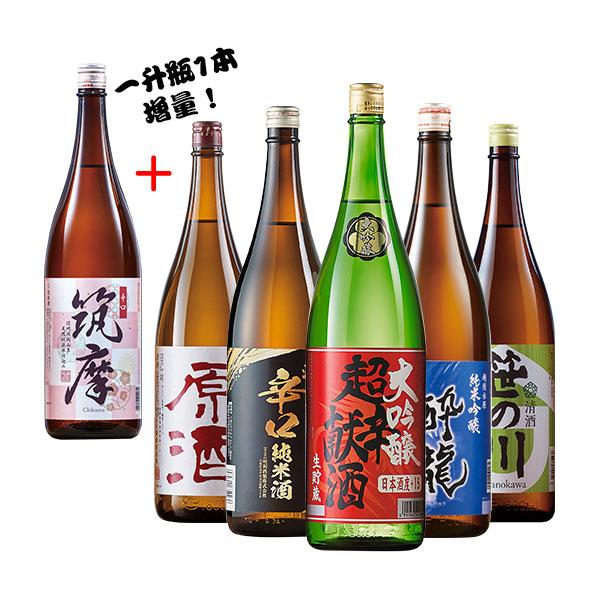 家呑み応援！全国地酒一升瓶5本組+1本増量セット＜第４弾＞種別：大吟醸酒・純米吟醸酒・純米酒・普通酒内容量：1800ml×6本