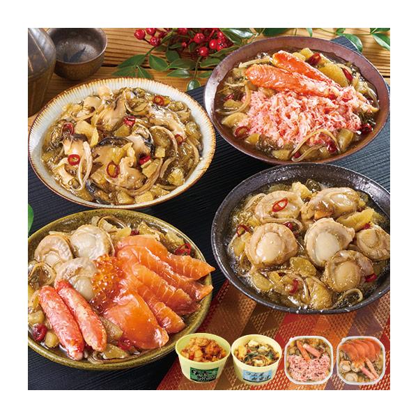 人気の松前漬４種セット【お届けのご案内】お申込締切：2026年03月15日（日）お届け内容：●つぶ貝松前漬400g、ほたて松前漬400g、豪華海鮮松前漬400g、かに松前漬400g賞味期間：冷凍3ヶ月目安