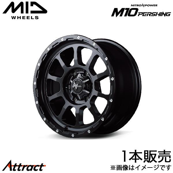 メーカー：MIDブランド：NITRO POWER M10 PERSHINGカラー：セミグロスブラック/マシニング本数：1本サイズ(inch)：15リム幅(inch)：6フランジ形状：Jボルト穴数：6P.C.D(mm)：139.7インセット(...