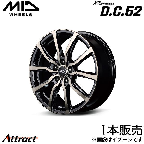メーカー：MIDブランド：D.C.52カラー：ブラックポリッシュ+アーミーブラッククリア本数：1本サイズ(inch)：16リム幅(inch)：6.5フランジ形状：Jボルト穴数：5P.C.D(mm)：114.3インセット(mm)：38ハブ高(...