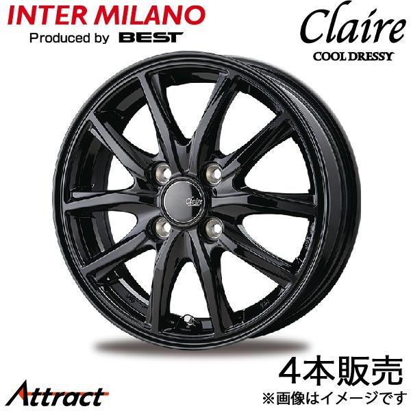 メーカー：INTER MILANO商品：CLAIRE GZ10カラー：グロスブラック(GBK)本数：4本サイズ(inch)：15リム幅(inch)：4.5フランジ形状：Jボルト穴数：4P.C.D(mm)：100インセット(mm)：45ハブ高...