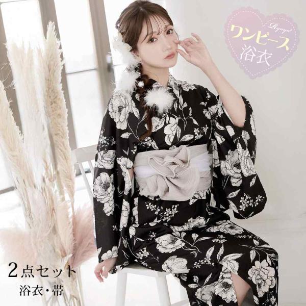 ◆Information◆☆セクシーな黒色浴衣に大胆に描かれた牡丹柄が映える大人浴衣。☆ワンピースとしても着用できるトレンドのワンピース浴衣。☆今っぽさを叶えるレディース浴衣は初心者さんにもぴったり！☆和の美しさを演出できる大人浴衣は今年は...