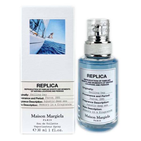 ■ メゾンマルジェラ■ レプリカセーリングデイ ■ 30ml■ 海深く広がるアクアティックな香り。広く深い海と自在に戯れるエネルギッシュなひと時を再現させた香り。爽快なオードトワレを通して、無限の深い青を探索し、海の新鮮さを感じてください。...