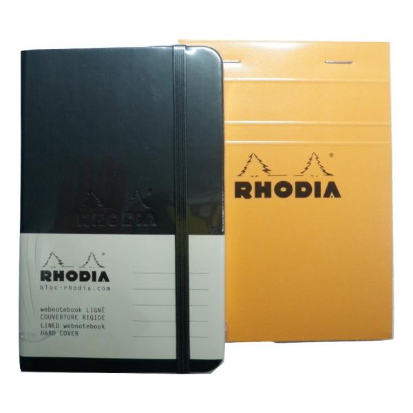 人気のロディアファンの間では【Webbie】の愛称で親しまれているWebnotebookとブロックメモ No.13 各1冊のセットもの。■ロディア WEBNOTEBOOK A6 横罫 ブラック ｘ1冊仕様：7mm横罫 枚数：192ページ サ...