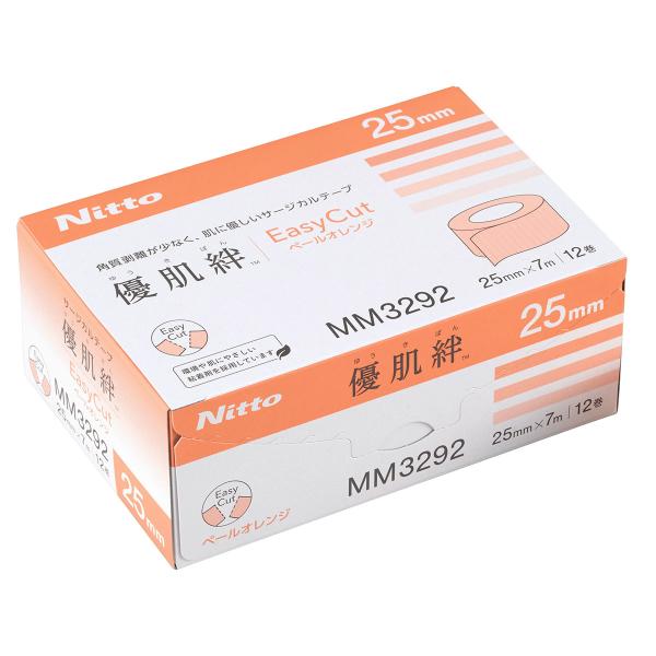 優肌絆 EasyCut ペールオレンジ 25mm×7m 12巻入 MM3292