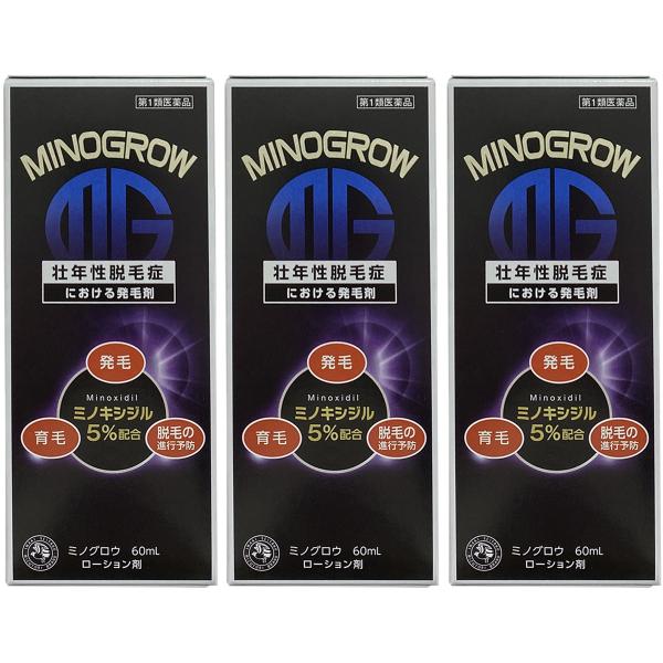 商品特徴ミノグロウは、有効成分ミノキシジルを5％配合した壮年性脱毛症用の発毛剤です。ヘアサイクルの成長期を刺激・延長させて毛髪を長くし、その数を増やします。容器は、1回量の1mLを計量できる構造になっています。効能・効果壮年性脱毛症における...