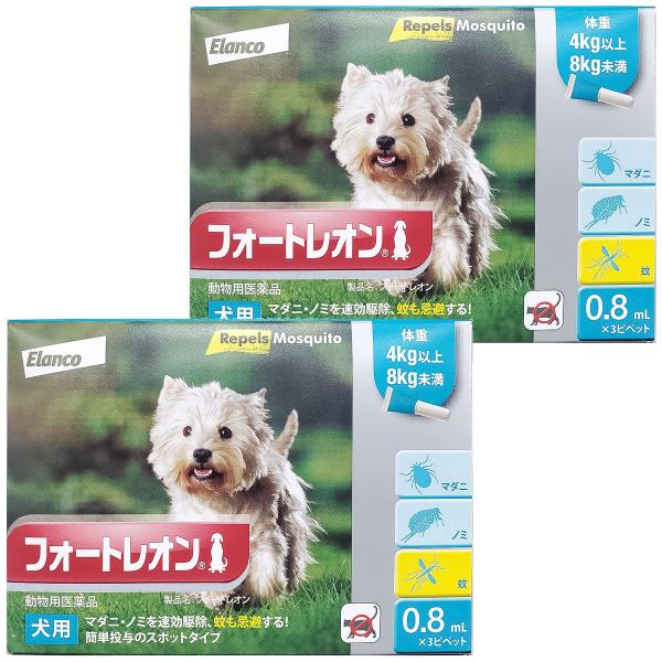 特徴 ・マダニの皮膚への付着を制限し、咬みつく前にマダニを駆除するぺルメトリン。ノミの吸血をすばやく阻止し、その後、ノミ成虫に対してすぐれた駆除効果を発揮するイミダクロプリド。 フォートレオンに含まれる2つの有効成分が、マダニとノミの寄生を...