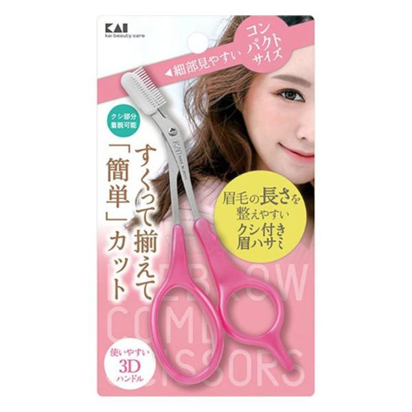 商品特徴・眉毛の長さを整えやすいクシ付きマユハサミです。