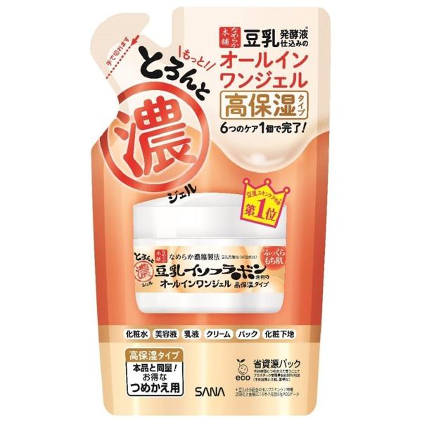 特徴 ●豆乳発酵液仕込みのオールインワンジェル・高保湿タイプ ●豆乳作りをヒントに作られたとろんと濃いジェルは肌あたりなめらかなジェル ●こだわりの3つの大豆由来成分を贅沢配合 こだわったオリジナルの豆乳発酵液配合。研究を重ね、なめらか本舗...