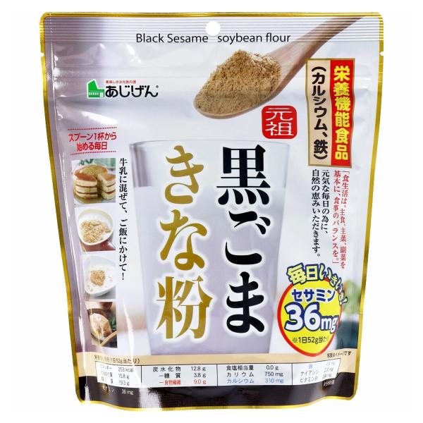 特徴 ●元気な毎日の為に、自然の恵みいただきます！ ●黒ごまと大豆のパワーをスプーン1杯から、お手軽に毎日のお食事にどうぞ♪ ●カルシウムと鉄を含む栄養機能食品に加え、黒すりごまと大豆(きな粉)を黄金比でブレンドしています。 ●カルシウムは...
