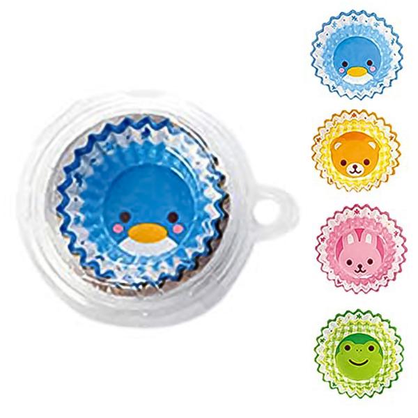 商品特徴・どうぶつ柄のおかずケース。4柄入り。