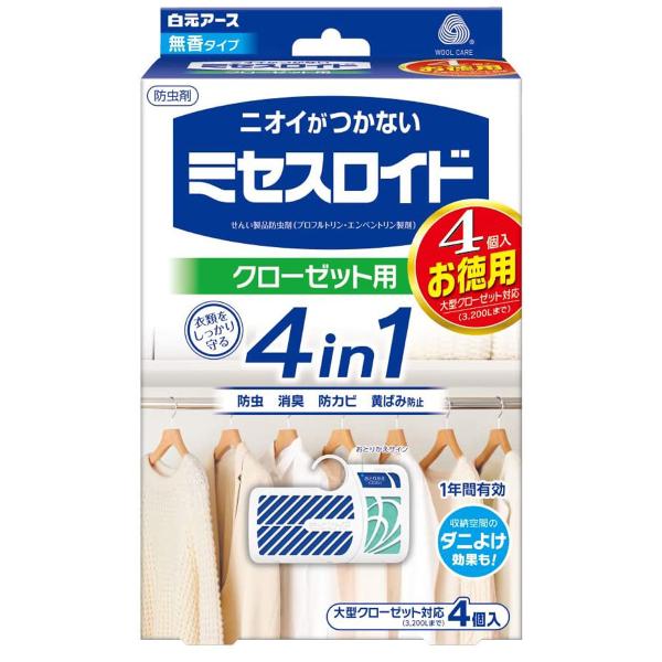 白元アース /ダニよけ効果付き /防虫剤 /ミセスロイド