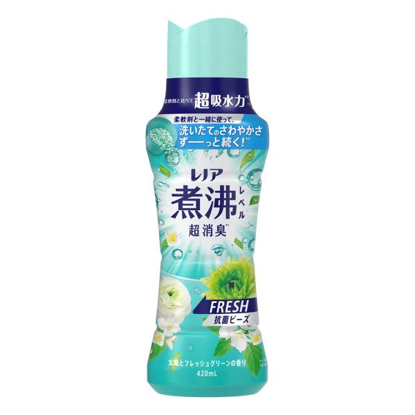 レノア 煮沸レベル 超消臭 抗菌ビーズ フレッシュグリーン 本体 420mL 衣類用消臭剤