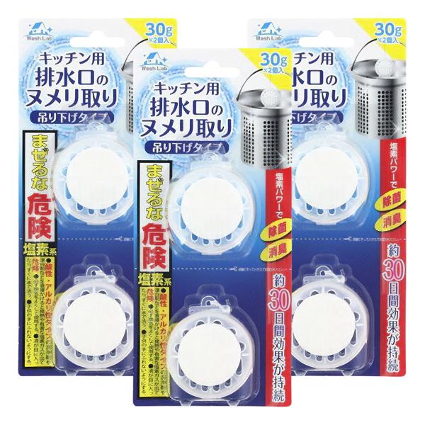 ウォッシュラボ WashLab キッチン用 排水口のヌメリ取り 2個入
