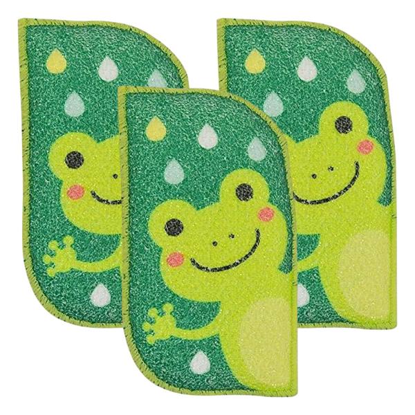 創和 カエルの食器洗い グリーン フック付 1個 キッチンスポンジ