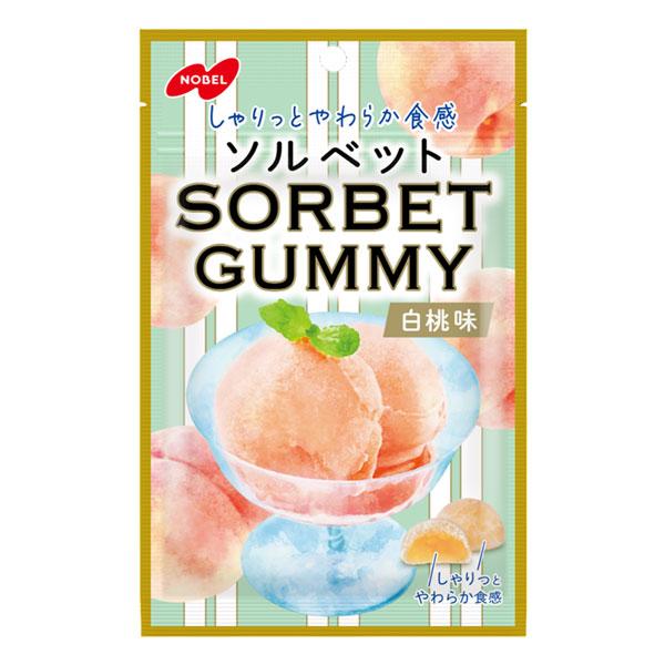 ノーベル ソルベットグミ 白桃味 50g グミ