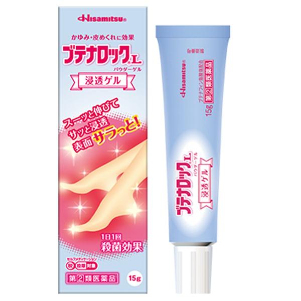 特徴　・角質層によく浸透し、水虫の原因菌（白癬菌）を殺菌します。　・皮膚貯留性が優れているため、1日1回で効きます。　・ブテナフィン塩酸塩を1%配合した水虫・たむし治療薬です。　・サラサラのパウダー配合のゲル剤なので、乾きも早く、ベタツキも...