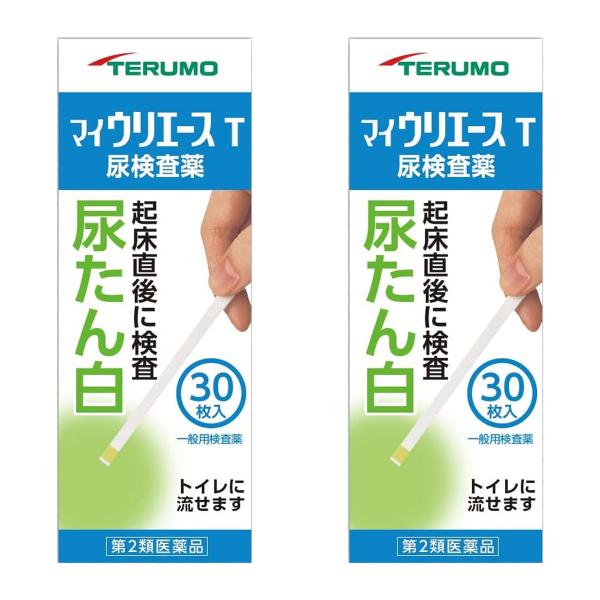 特徴 尿中のたん白を検出する試験紙です。  身体の健康状態や体内の機能に変化や異常があると、尿中に含まれる成分も変化します。 その尿中の成分を検査することによって、体内の変化や異常をチェックできます。  マイウリエースTは尿中のたん白を検出...