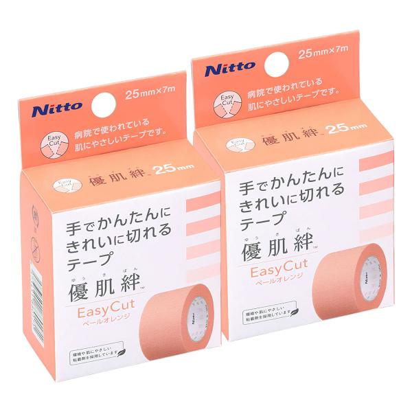 手でかんたんにきれいに切れるテープ 優肌絆 EasyCut 25mm×7m