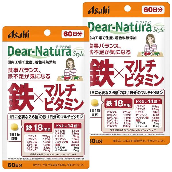 アサヒ/ディアナチュラ/鉄とマルチビタミンを1粒で簡単補給