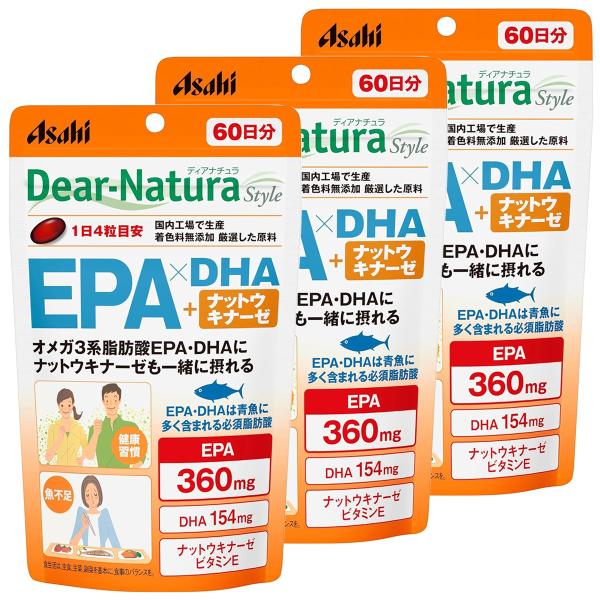 商品特徴 現代人の不足しがちな必須脂肪酸であるEPAを簡単補給。 積極的に摂りたいEPA、DHAにナットウキナーゼとビタミンEも一緒に摂れます。 ・食生活に偏りがある方に ・考える力が気になる方に  内容量：240粒